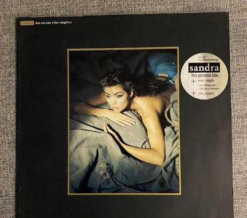 LP sandra 1987 TEN ON ONE- THE singles+ BIG poster