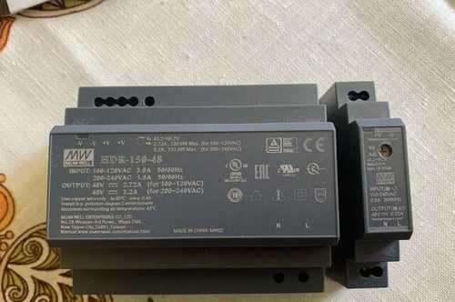 Блоки питания MeanWell HDR-150-48 и HDR-15-48