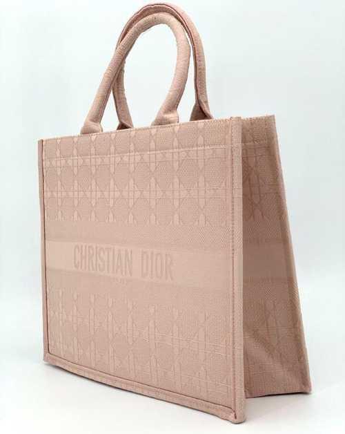 Женская сумка шопер розовая Christian Diоr Bооk