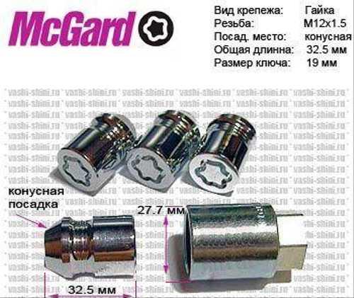 Автомобильные секретки McGard 24157 (12х1.5) volvo