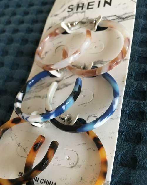 Серьги-кольца Shein. Новые