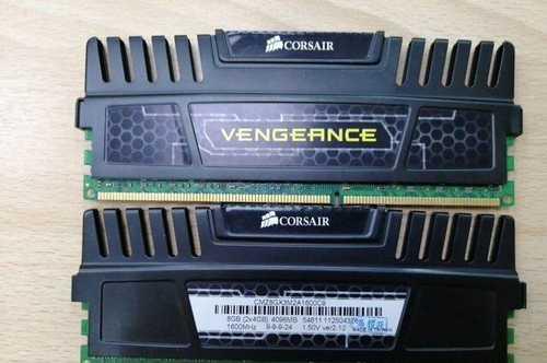 Оперативная память DDR3 Corsair 8Gb (2x4Gb) 1600MH