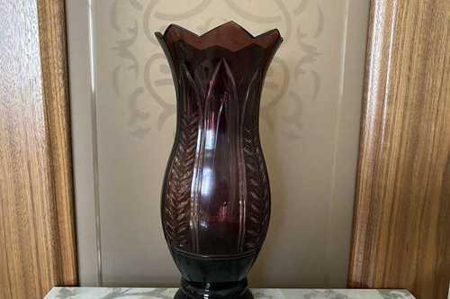 Старинная ваза Цвет Гранат Рубин Марганцовка 1950
