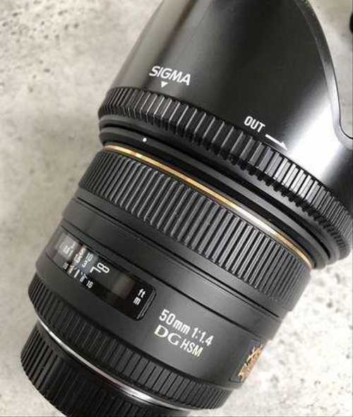 Объектив Sigma 50mm 1:1.4 DG HSM для Nikon