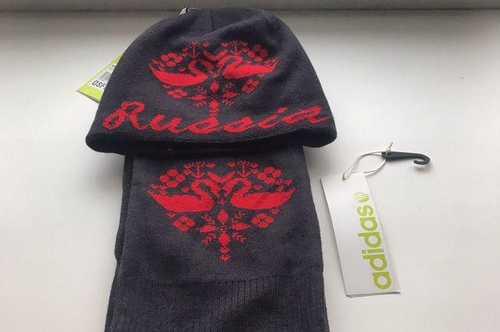 Комплект шапка и шарф adidas