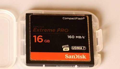 SanDisk Compact Flash 16 GB Extreme Pro 160 MB/s