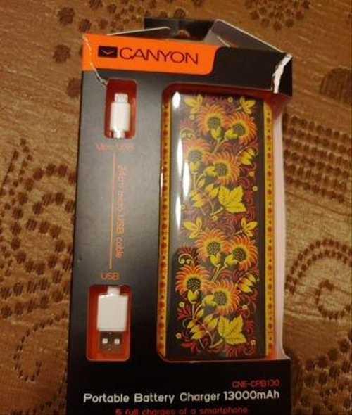 Внешний аккумулятор (Power Bank) canyon CNE-CPB130