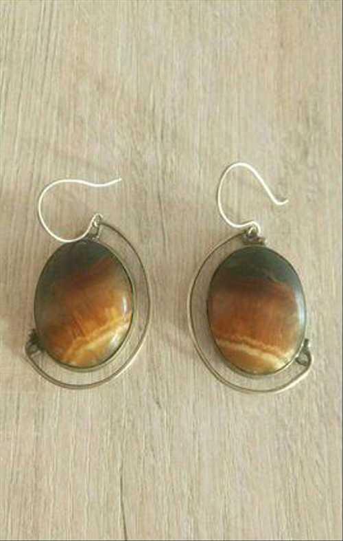 Серьги натуральный камень