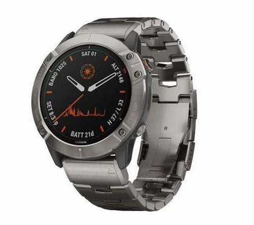 Garmin Fenix 6X Pro Solar титановый с титановым