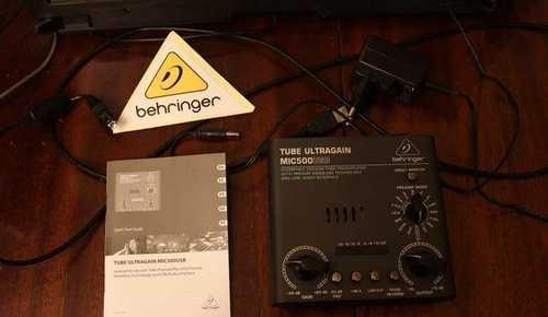 Ламповый предусилитель Behringer MIC500USB