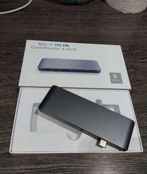 Адаптер-переходник Gurdini HUB (6in1) USB-C(PD) /h