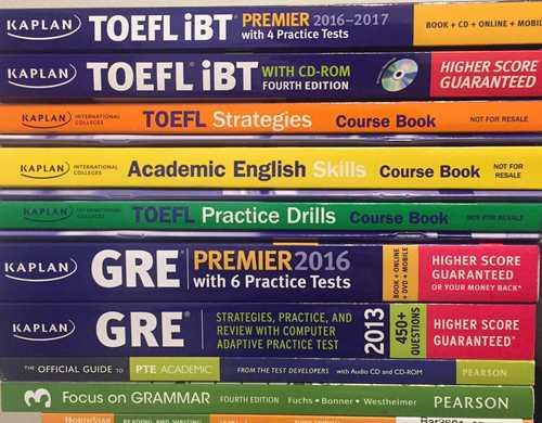 Toefl iBT GRE книги учебники карточки