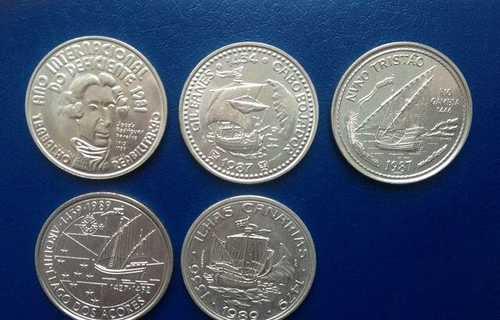 Монеты португалии (100, 200 эскудо)