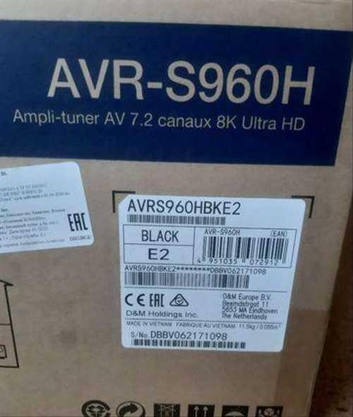 Av ресивер denon avrs960hbke2