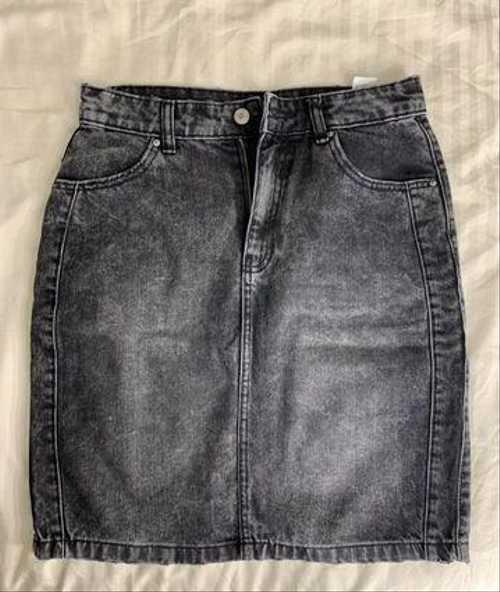 Юбка джинсовая черная reserved