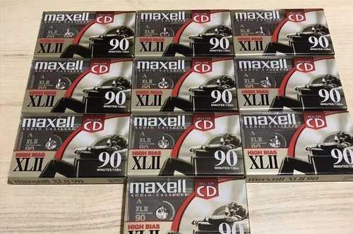 Аудиокассеты Maxell XLll 90 верхний хром новые 10