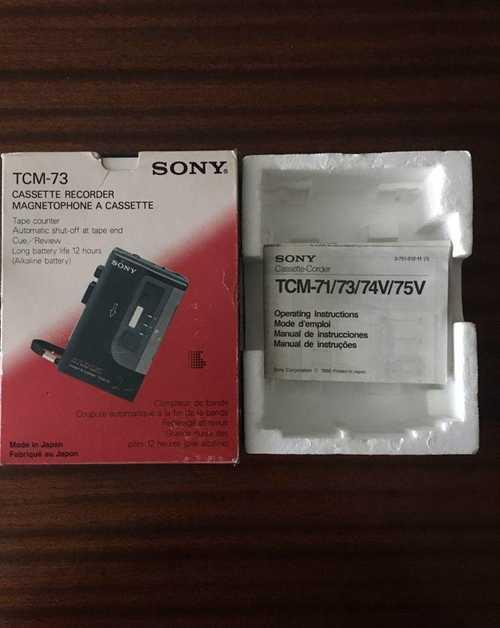 Диктофон-плеер Sony TCM-73. Япония. 1990 год