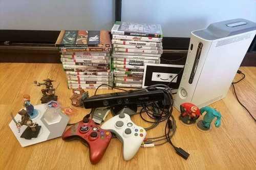 Xbox 360 + kinekt + Disney infinity + много игр