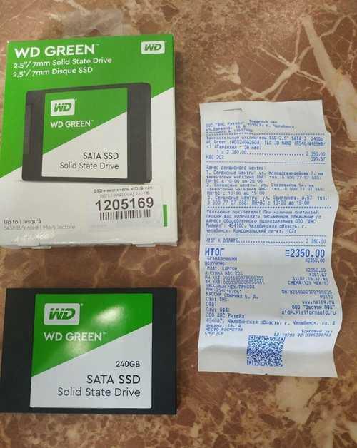 SSD Western Digital 240gb на гарантии