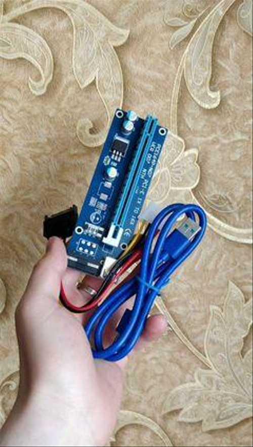 Райзер PCI-e USB 1x-16x molex