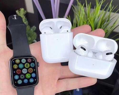Airpods + Watch S6 набор