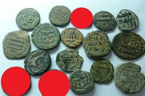 Набор древних исламских монет номер 38. 14 шт
