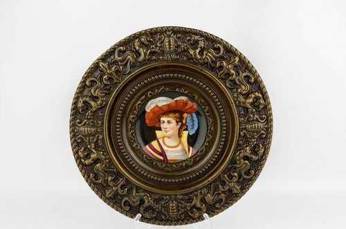 Антикварная тарелка, Бельгия, фарфор, 1850-90 гг