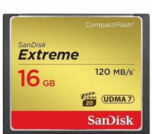 Флеш карта Compact Flash SanDisk Extreme 16GB 120M