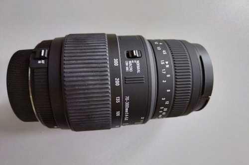 Объектив sigma DG OS 70-300mm 1:4-5.6 Nikon