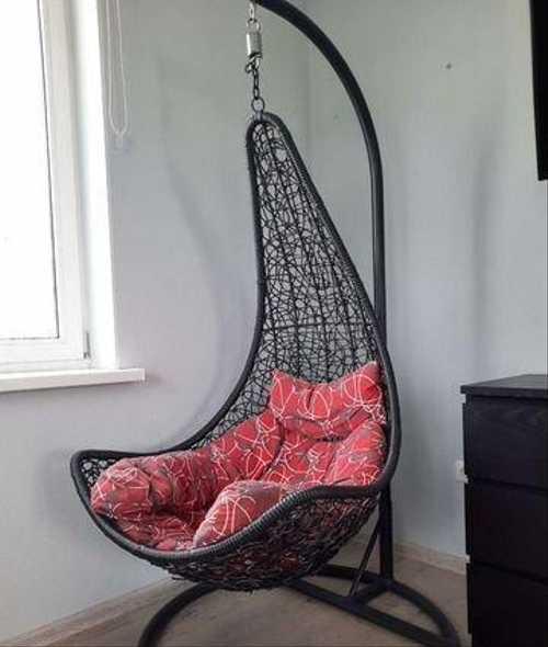 Кресло садовое подвесное с опорой