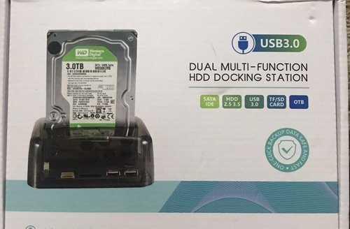 Док-станция DeepFox для жестких дисков, USB 3,0/Ty