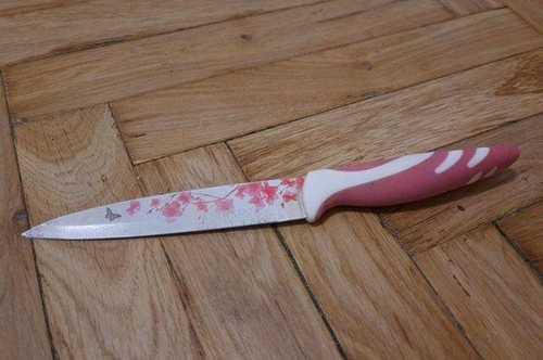 Нож кухонный керамический розовый 24 см