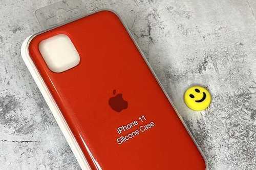 iPhone 11 Silicone Case Чехол Красный с бархатом