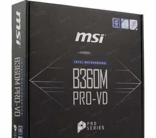 Мат. плата msi b360 pro-vd, Процессор i5 8400