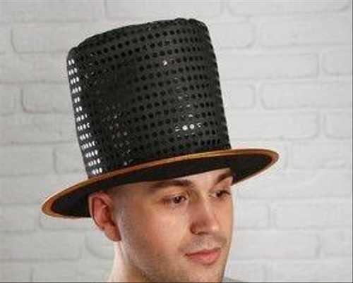Карнавальная шляпа «Цилиндр», р-р. 56-58, цвет чёрный