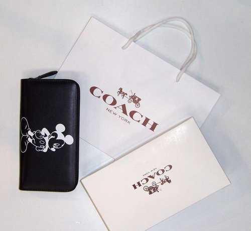 Кошельки Coach кожаные