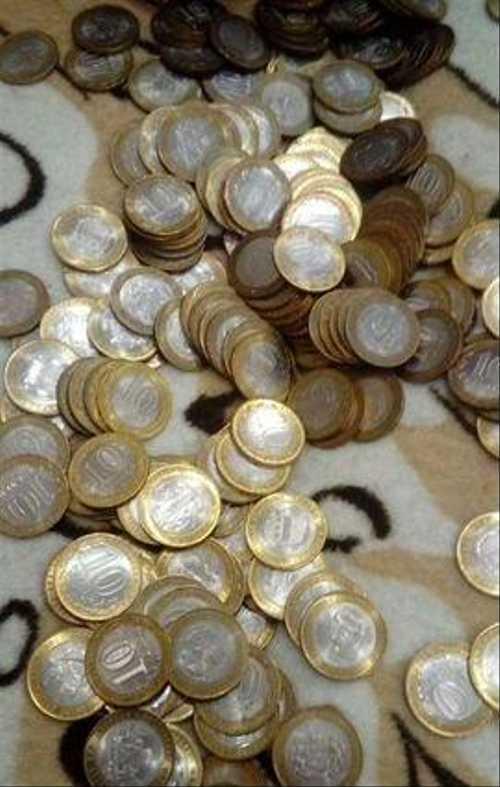 Биметалл разные десятки -400 монет