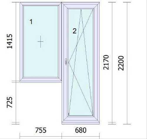 Окно пвх энергосберегающее 1-камерное