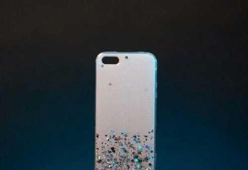 Чехол силикон-блестки на iPhone 5/5s/se