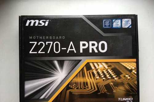 Продаю MSI Z270-A PRO Soc-1151