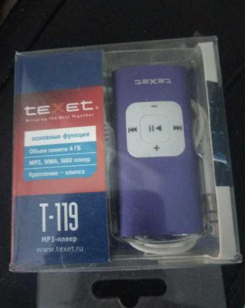 Плеер MP3 teXet T-119 4Gb