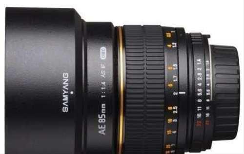 Объектив Samyang MF AE 85 mm F/1.4 AS IF UMC Nikon