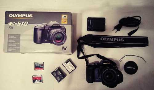 Зеркальный фотоаппарат Olympus E510 Kit + 2 карты