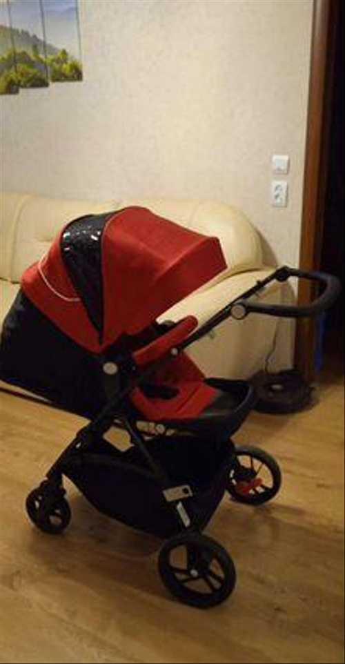 Коляска прогулочная бебитон Urban red со съемным п