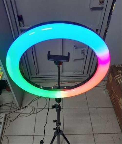 Кольцевая лампа RGB LED MJ33 - 33 см