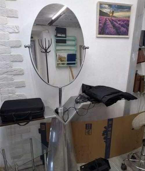 Зеркало, парикмахерское кресло, кресло мастера (се
