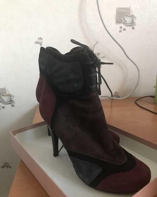 Ботильоны, натур замша, шпильки, размер 37