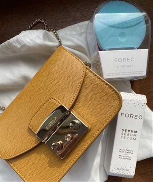 Сумка Furla + щётка foreo + сыворотка