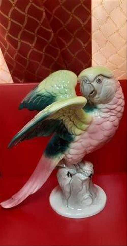 Фарфоровый попугай. Германия 1941-58 гг. большой