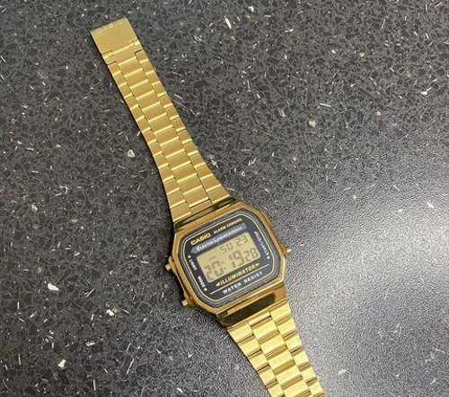 Часы Casio Alarm Chrono Gold/Black (Новые )